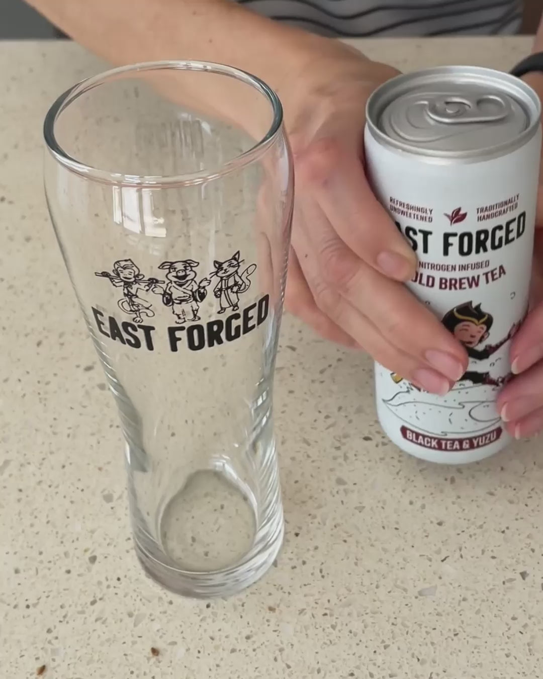 East Forged Branded Glass set - 285ml Pot x 2